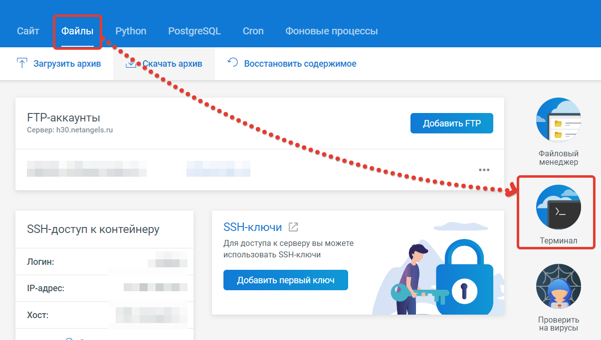 Подключение к Postgresql с локального компьютера — Техническая поддержка — Netangels